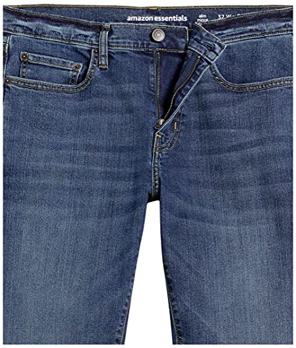 Amazon Essentials Mens Jeans Slim Fit Stretch, Light Wash, 36W x 28L