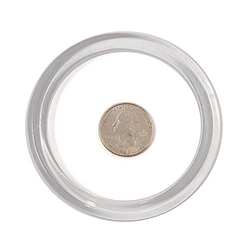 Clear Plastic Retail Scarf Rings - Round Fine Garment Hangers - 2.58" ID - 3.25" OD - 100 Pack
