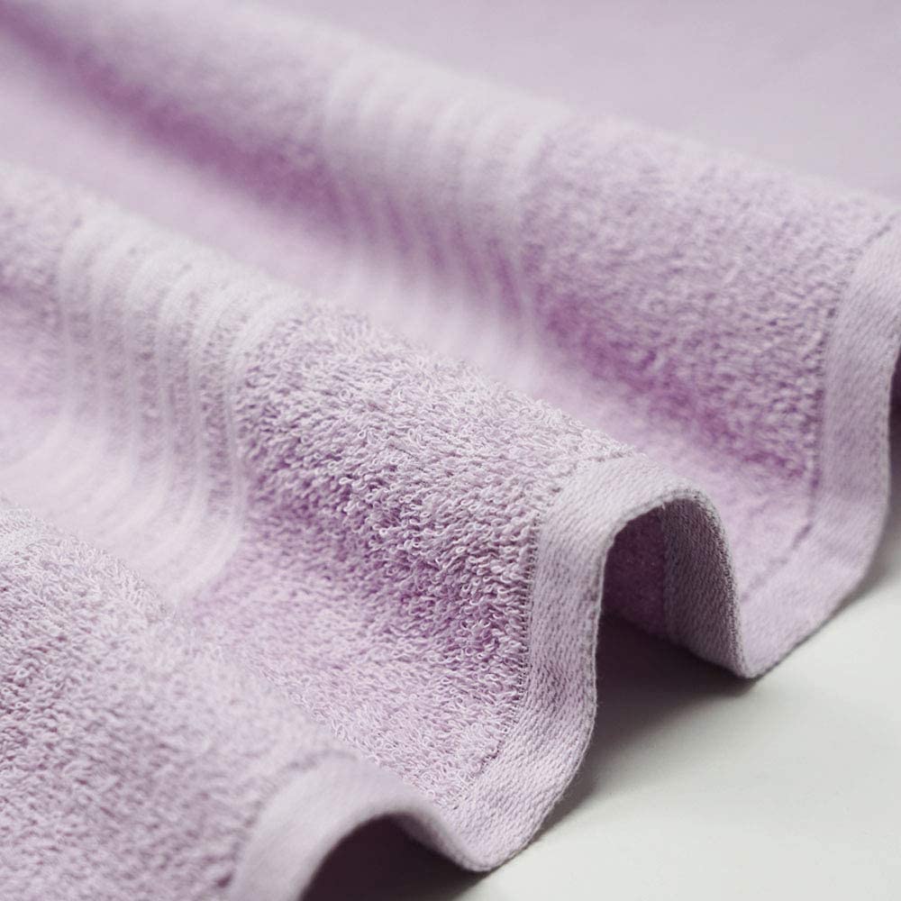 TRIDENT Bath Towel 6 Pack (24" x 50"), Generously Sized Thick Towels, Soft, Super Absorbent and Fast Drying, No Fading Multipurpose Use for Sports, Travel, Fitness, Yoga, Daily Use, Lilac