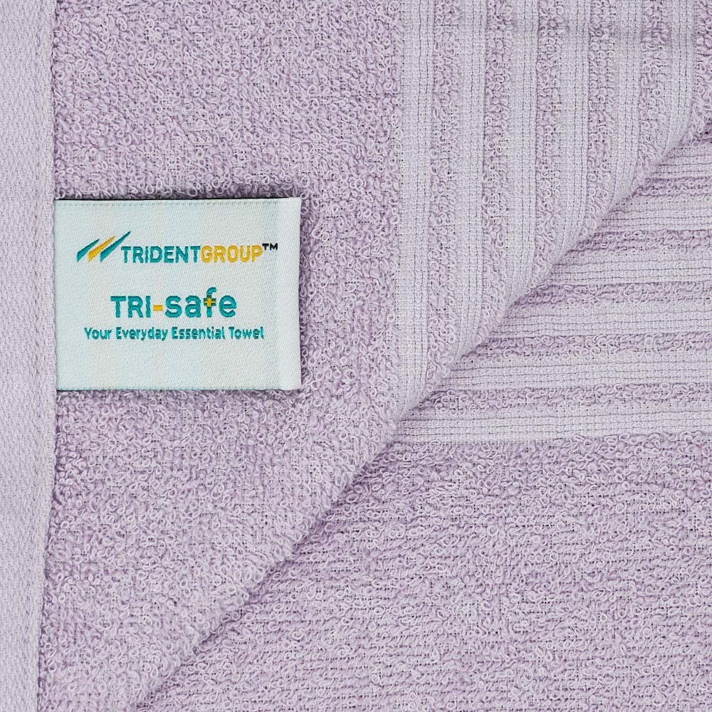 TRIDENT Bath Towel 6 Pack (24" x 50"), Generously Sized Thick Towels, Soft, Super Absorbent and Fast Drying, No Fading Multipurpose Use for Sports, Travel, Fitness, Yoga, Daily Use, Lilac