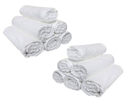 Pacific Linens Hand Towels-24 Pack-White, Super Absorbent Ring Spun, 100% Cotton,(Size 16βx27β), Commercial Grade, Multipurpose, Gym-Spa-Salon Towel, 3 lbs. per Dozen Quality (White)