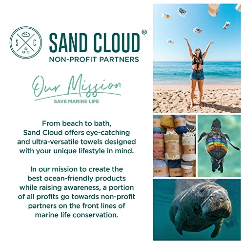 Sand Cloud Large Turkish Beach Towel - Sand Free - 100% Organic Turkish Cotton Yarn - Quick Dry Towel for Beach, Picnic Blanket or Throw - As Seen on Shark Tank - Boho Honey XL