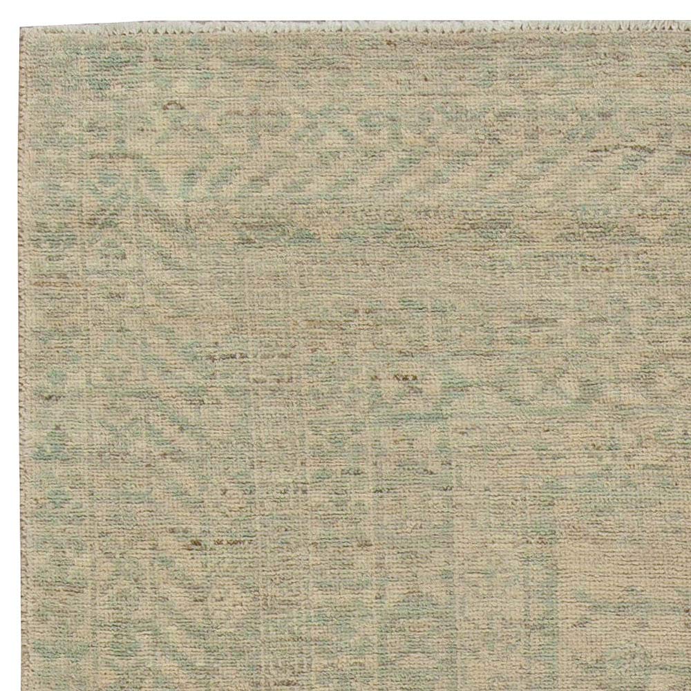 8' x 10' Modern Samarkand Taupe and Light Gray Handmade Wool Rug - N11061 Doris Leslie Blau