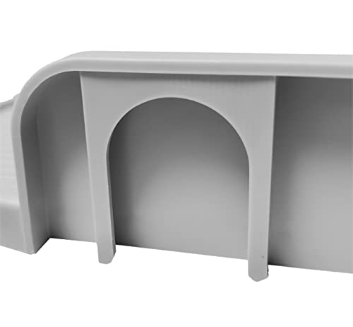 Fineget Floating Shower Shelves Plastic Wall Mount Shelf Adhesive Soap Shower Shelves for Bathroom Kitchen Bathtub Bedroom Living Room Rustproof No Drilling Storage Organizer Quick Dry Grey 2 Pack