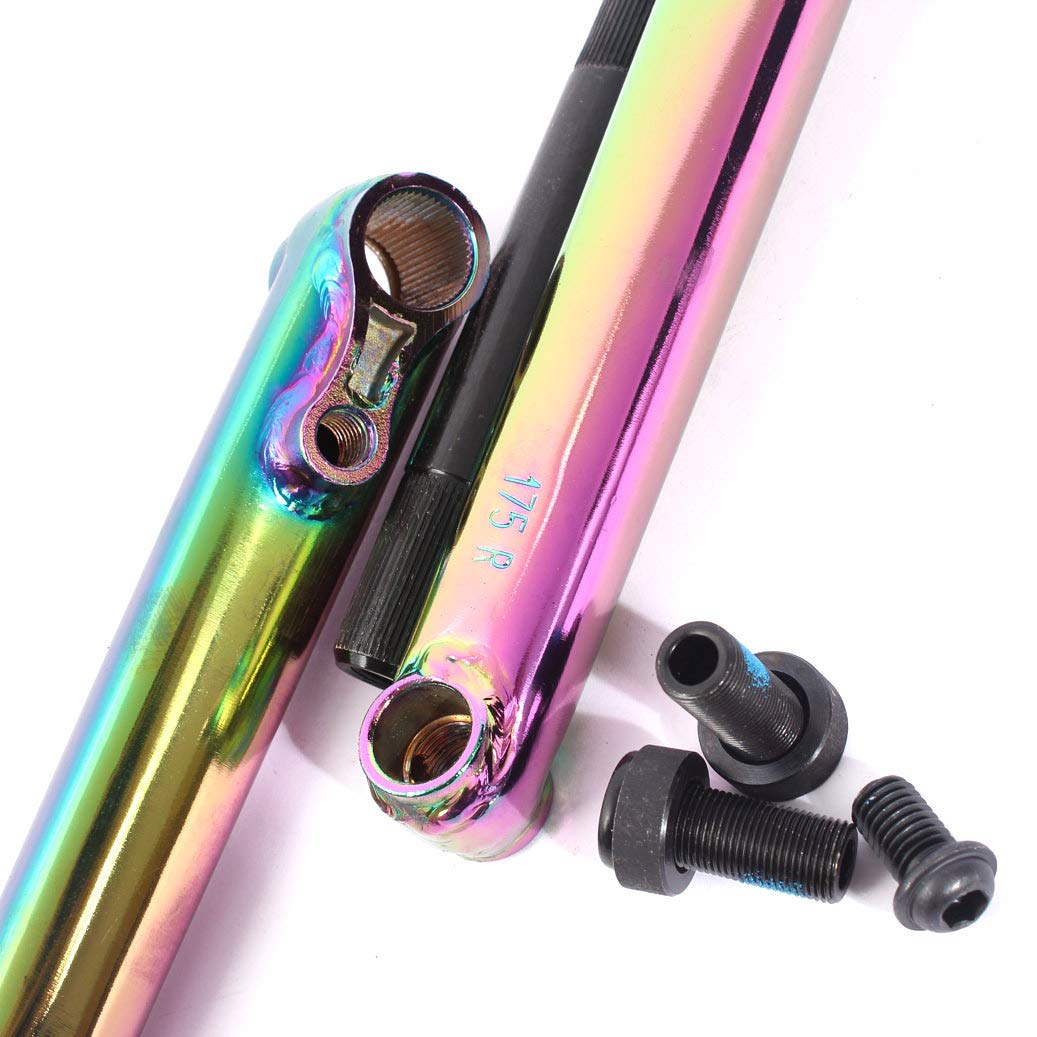 KHEbikes MVP V2 BMX Crank Set 48 Teeth CrMo 19 mm Axle Oil Slick 1.79lbs 175 mm