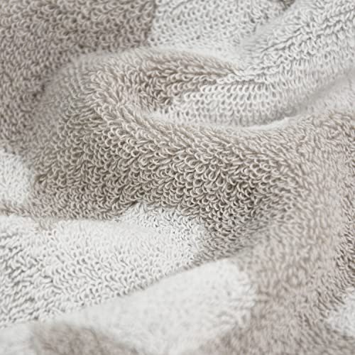 Washcloths 12β x 12β, Highly Absorbent Wash Cloths for Your Body, Four Leaf Clover Wash Clothes for Bathroom Spa (Light Gray), 12 Pack