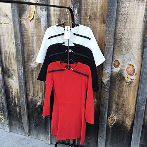 Closet Spice - 2 Pack - Strong Anti-Rust Chrome 6 Tier Blouse Tree, Non-Slip, Black Foam Padded, Space Saving, Flexible Swing Design for Easy-Slide, Multi-Tiered Clothes Hanger