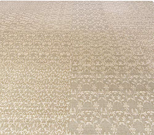 8' x 10' Modern Patchwork-Like MM Gray Hand Knotted Wool Rug - N10974 Doris Leslie Blau