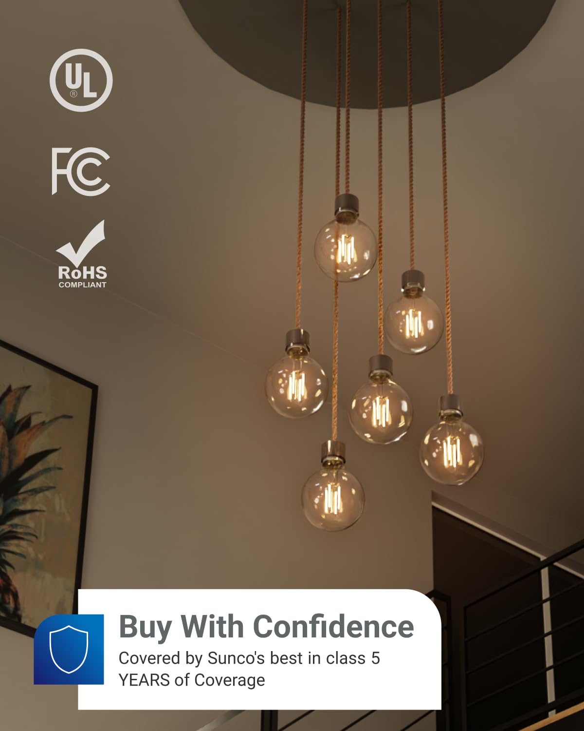 Sunco 8 Pack Vanity Globe Light Bulbs G25 LED for Indoor Bathroom Mirror Living Area, CRI92 3000K Warm White, Dimmable 450 LM, 6W, E26 Base, Round Frosted Classic Ambient Decorative Bulb, UL.