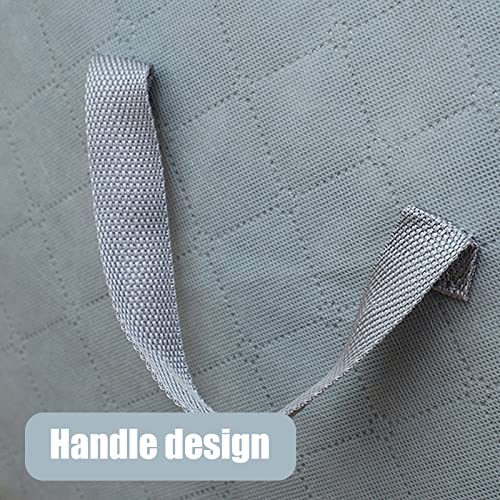 Dingq Clothing Storage Bag, Package Foldable Quilt Blanket Wardrobe Organizer, Large Capacity Travel Shoe Clothes Toys Pouch Accessories, Grey, 23.62 x 15.75 14.37 (in)