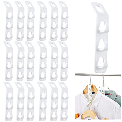 50 Pcs Clothes Hanger Connector Hooks Cascading Clothes Hanger Hooks Plastic Space Saving Hanger Extender Multi-Layer Cabinet Clothes Connection for Dorm Room Closet Storage Organizer Rack Pants