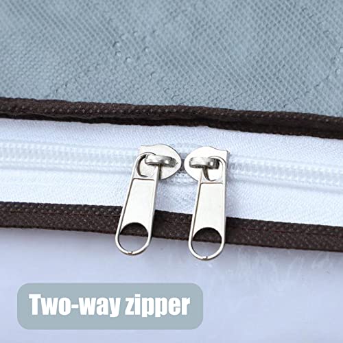 Dingq Clothing Storage Bag, Package Foldable Quilt Blanket Wardrobe Organizer, Large Capacity Travel Shoe Clothes Toys Pouch Accessories, Grey, 23.62 x 15.75 14.37 (in)