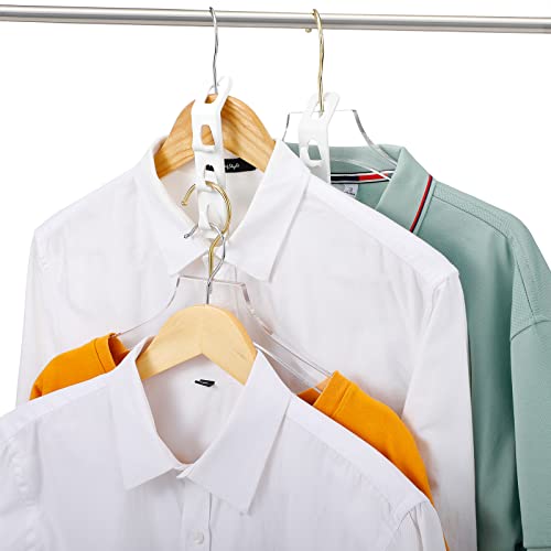 50 Pcs Clothes Hanger Connector Hooks Cascading Clothes Hanger Hooks Plastic Space Saving Hanger Extender Multi-Layer Cabinet Clothes Connection for Dorm Room Closet Storage Organizer Rack Pants