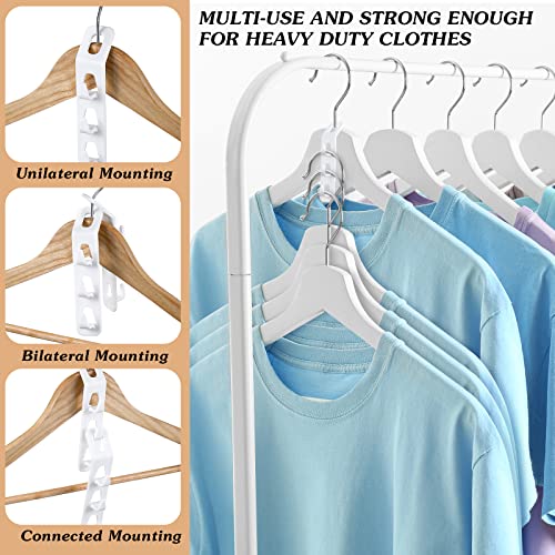 50 Pcs Clothes Hanger Connector Hooks Cascading Clothes Hanger Hooks Plastic Space Saving Hanger Extender Multi-Layer Cabinet Clothes Connection for Dorm Room Closet Storage Organizer Rack Pants