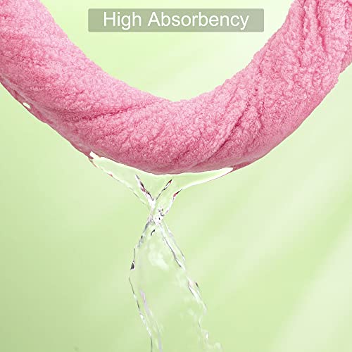 PiccoCasa Hand Towels for Bathroom 13 x 29 Inches 100% Cotton (6 Pack), Soft & Highly Absorbent Oversized Cotton Guest Towels for Hotel Spa, Face Towels Washcloth Pink