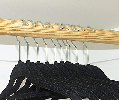 Velvet Covered Hangers β 30 Pack Non-Slip Black Hangers for Clothes β Premium Quality Materials - Easy Slide & Sturdy Design β Slim to Save Closet Space
