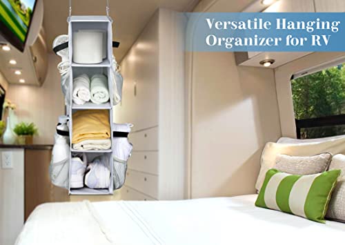 SLEEPING LAMB Short Hanging Shoe Organizer for Closet and 6 Shelves Jumbo Hanging Closet Organizer and Storage