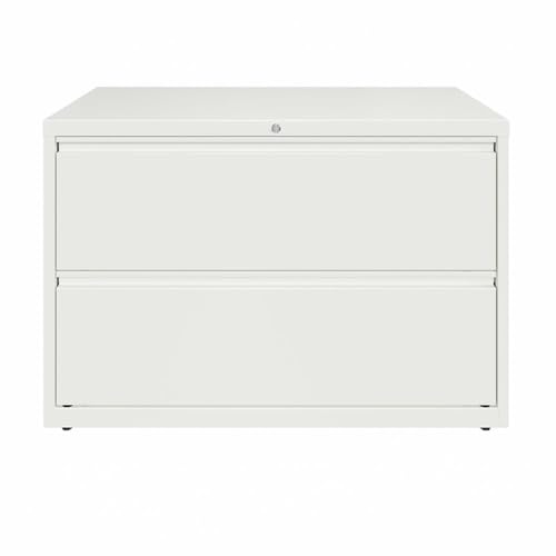Hirsh 42-in Wide HL10000 Series 2 Drawer Metal Lateral File Cabinet White