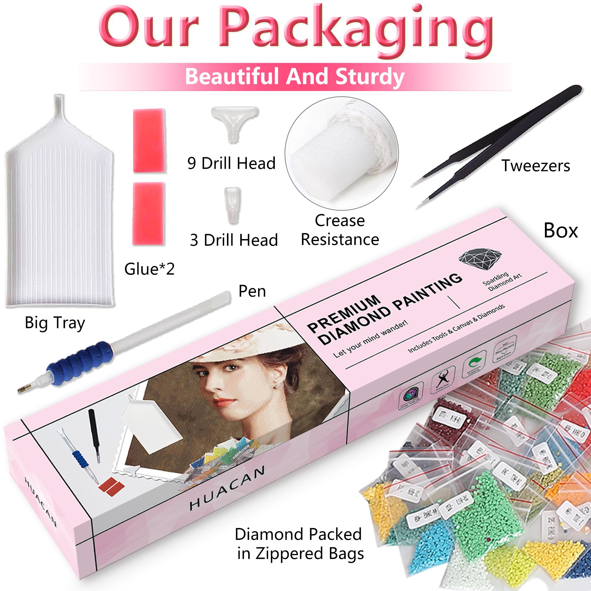 Huacan Diamond Painting Kits, Full Square Drill Diamond Painting Kits for Adults, Pumpkin Diamond Paint by Diamond, DIY 5D Diamond Art Kit for Beginner Home Wall Decor Fall Bird 11.8x15.7in/30x40cm