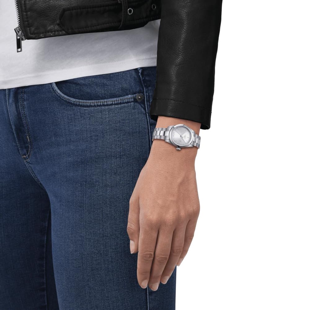 Tissot womens T-My Lady Stainless Steel Dress Watch Grey T1320101103100