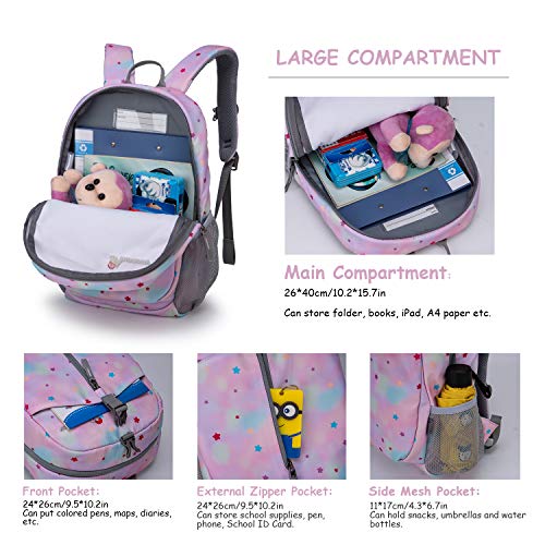 MOUNTAINTOP Kids Backpack for Boys Girls Preschool Kindergarten Children Backpacks,Star Print 12L