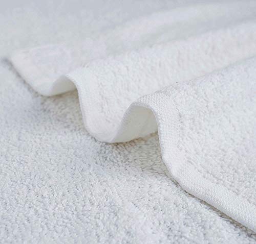 SAT AMERICANA Salon 24PK White Towels 100 percent Cotton Gym Hand Towel 16 x 26 inch Not Bleach Proof Ring Spun Cotton Maximum Softness and Absorbency, Easy Care