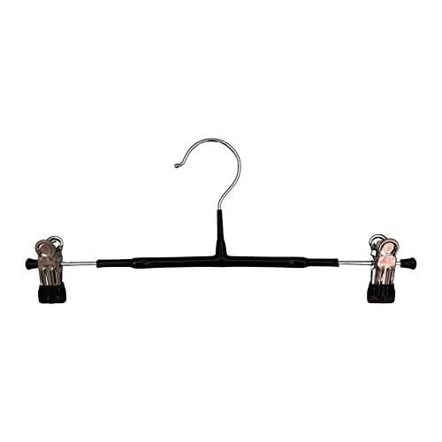 TSAZEN Skirt Hangers, 10 Pack Pant Hanger with Adjustable Metal Trouser Clips, Space Saving Clothes Hangers for Pant, Trousers, Skirts, Jeans