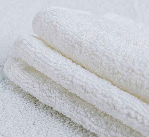 SAT AMERICANA Salon 24PK White Towels 100 percent Cotton Gym Hand Towel 16 x 26 inch Not Bleach Proof Ring Spun Cotton Maximum Softness and Absorbency, Easy Care