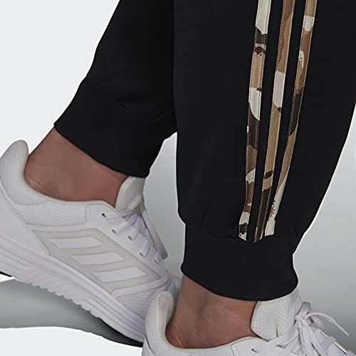 adidas Men's Warm-up Tricot Tapered Camo Track Pant, Black, Medium