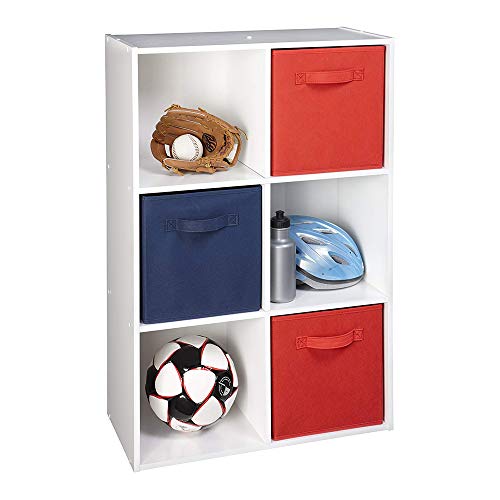 Closetmaid 899600 Decorative Home Stackable 6-Cube Cubeicals Organizer Storage, White (2 Pack)