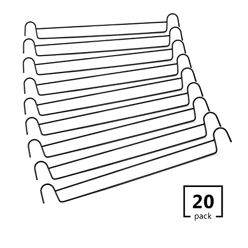 Pants Hangers for Rolling Pants Trolley 20 PCS, Black (Only Hangers)