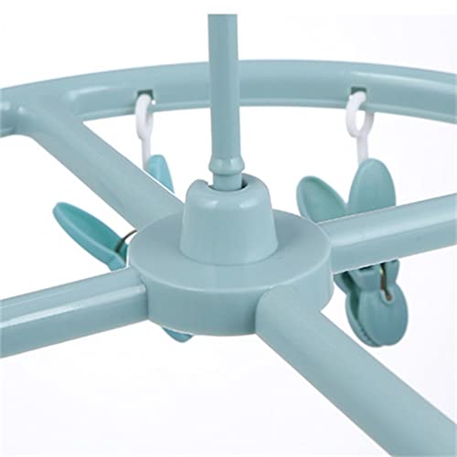 N/A Rotatable Multifunctional Round with 12 Clips Plastic Foldable Clips Indoor Socks Drying Rack ( Color : Apricot , Size : 24.5X20.7cm )