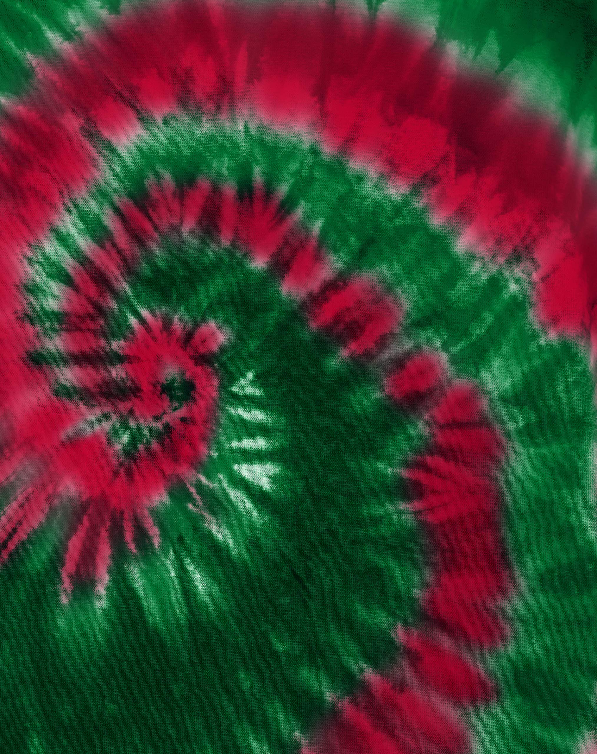 BRIEF INSANITY Christmas Tie-Dye Lounge Pants Sleep Bottoms - Red and Green Tie Dye - Unisex Adult Sleepwear (Large)