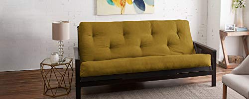 Trupedic Futon Mattress for Floor or Frame - Plush Foldable Sofa Bed for Adults & Kids - Portable Convertible Foam Futon for Dorm Room, Camping, Office - Frame Not Included (5” Thickness, Full Size)