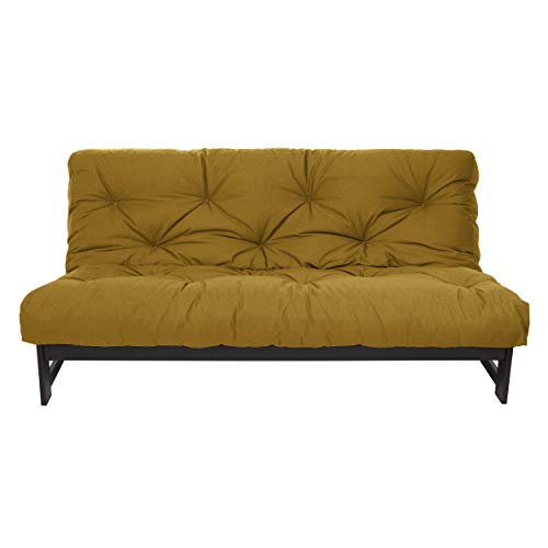Trupedic Futon Mattress for Floor or Frame - Plush Foldable Sofa Bed for Adults & Kids - Portable Convertible Foam Futon for Dorm Room, Camping, Office - Frame Not Included (5” Thickness, Full Size)