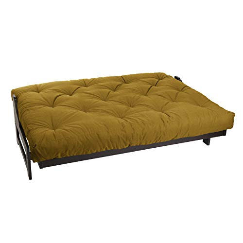Trupedic Futon Mattress for Floor or Frame - Plush Foldable Sofa Bed for Adults & Kids - Portable Convertible Foam Futon for Dorm Room, Camping, Office - Frame Not Included (5” Thickness, Full Size)