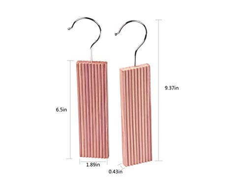 kilocircle [Newly Upgraded:Hook Assembled] Cedar Hang ups for Closet 20pcs with Cedar Fragrance-Standard Size 6.5’’x1.9'’X0.5''