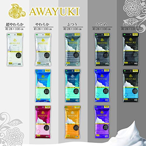 Ohe AWAYUKI Nylon Body Towel Super Hard Black 1pc