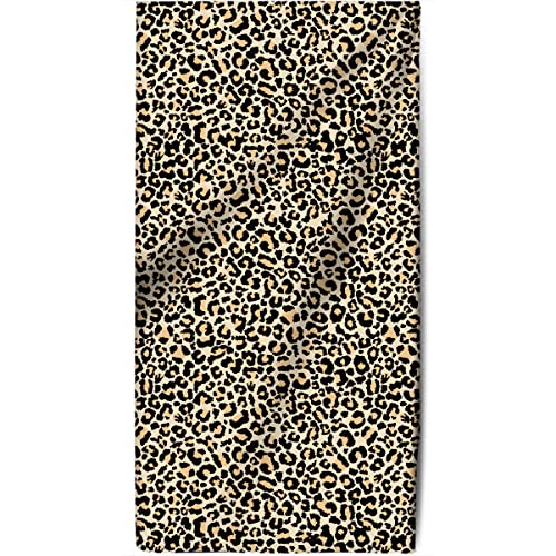 SHUIHAN Leopard Beach Towels for Adults Leopard Towels Panther Cheetah Print Beach Towel Swim Towels Oversized Beach Blanket