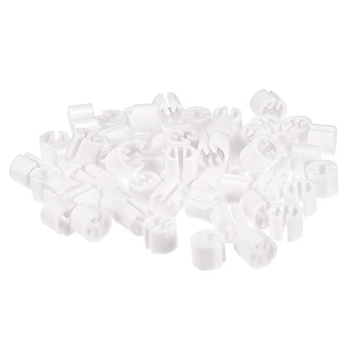 MECCANIXITY Clothes Hanger Marker Blank Fit 3.5mm Rod for Garment Color Coding White Count 100
