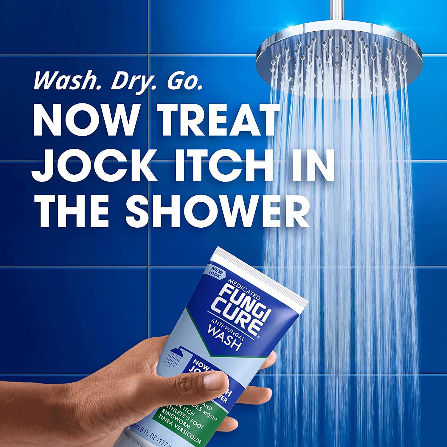 FungiCure Medicated Anti-Fungal Jock Itch Wash - Treat Jock Itch in The Shower- 6 Fl Oz (Pack of 2)