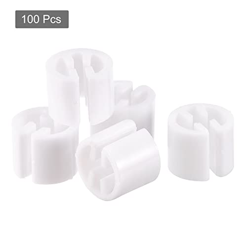 MECCANIXITY Clothes Hanger Marker Blank Fit 3.5mm Rod for Garment Color Coding White Count 100
