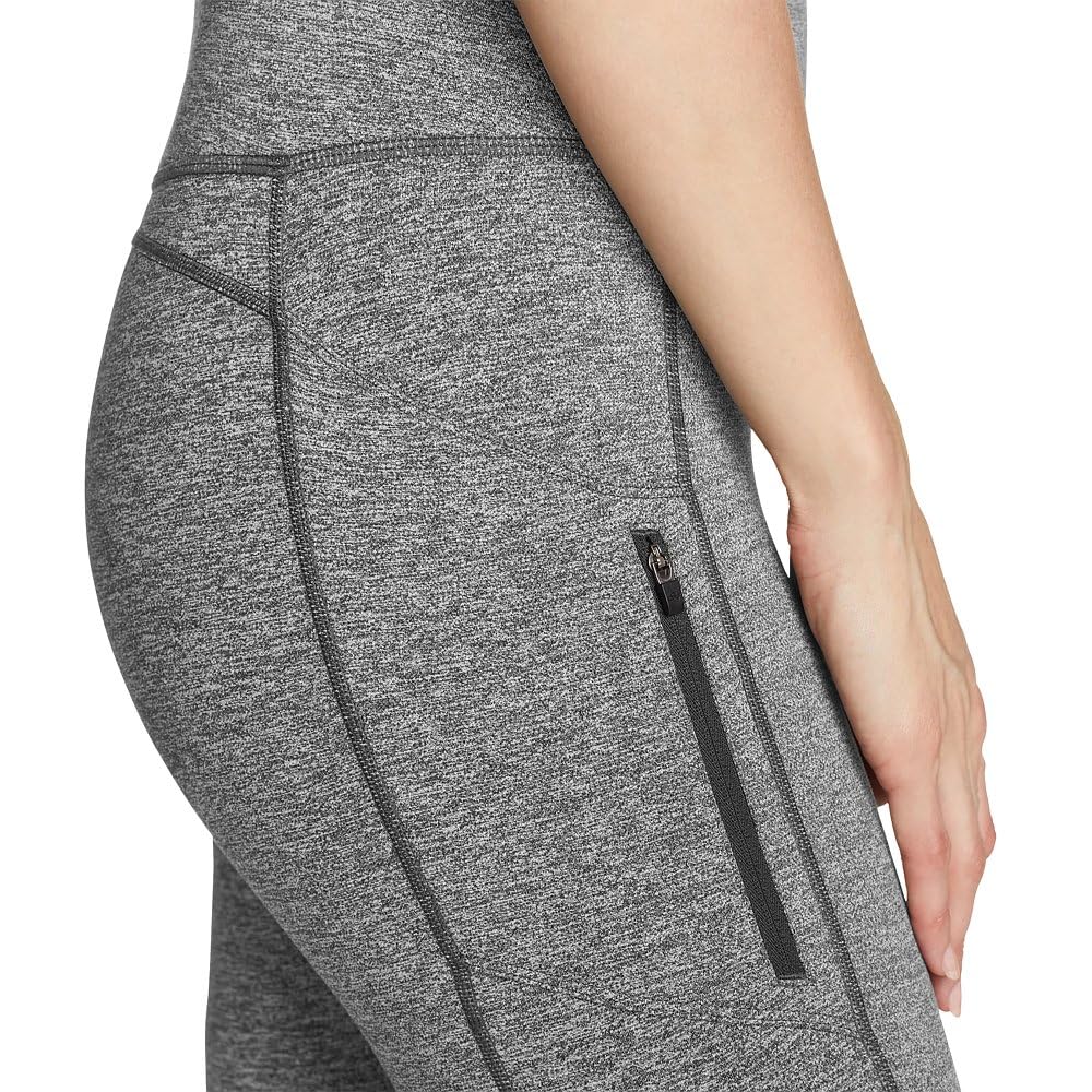Eddie Bauer Women's Crossover Winter Trail Adventure High-Rise Leggings, Black/White, X-Large