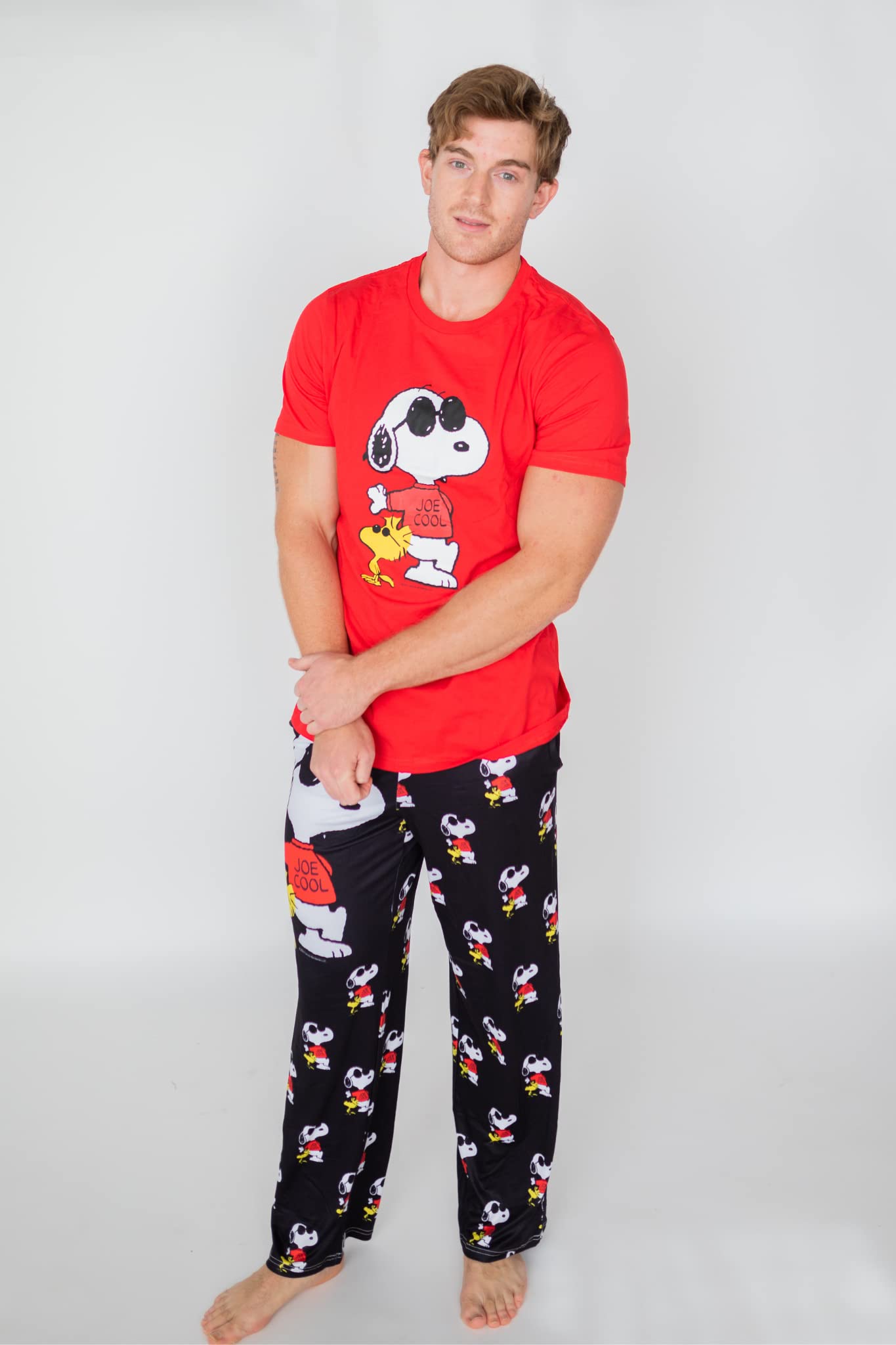 Snoopy Unisex Lounge Pajama Pants - Comfy, Loose-Fit, Ultra-Soft - Snoopy Joe Cool Sleep Bottoms (X-Large)