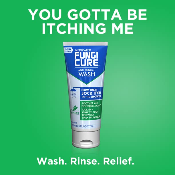 FungiCure Medicated Anti-Fungal Jock Itch Wash - Treat Jock Itch in The Shower- 6 Fl Oz (Pack of 2)