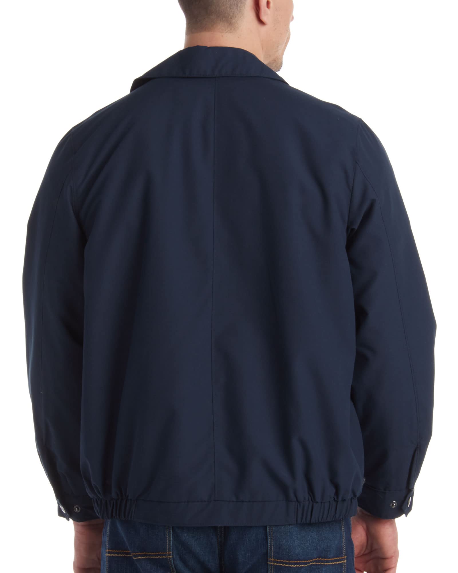 Perry Ellis Men's Golf Jacket - Lightweight Microfiber Water Resistant Windbreaker Jacket for Men with Cinched Waist (S-XL), Size Large, Dark Sapphire