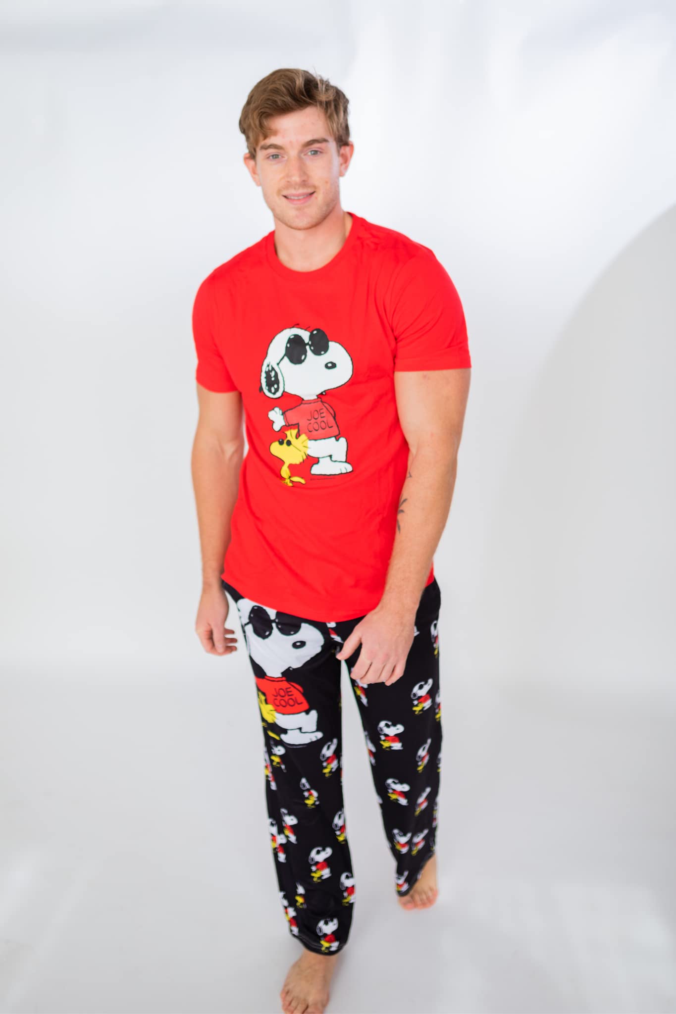 Snoopy Unisex Lounge Pajama Pants - Comfy, Loose-Fit, Ultra-Soft - Snoopy Joe Cool Sleep Bottoms (X-Large)