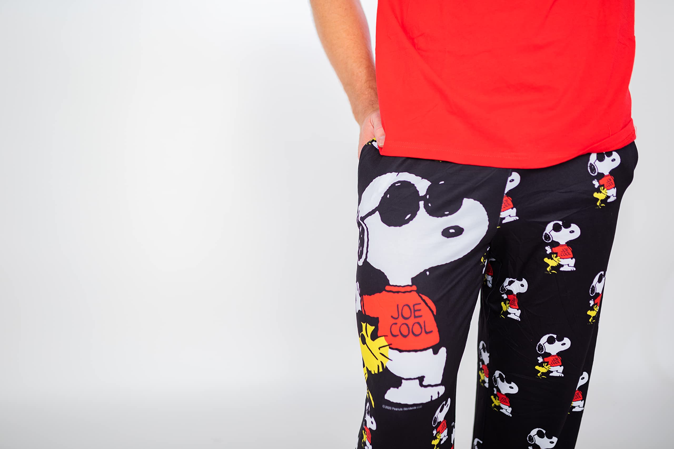 Snoopy Unisex Lounge Pajama Pants - Comfy, Loose-Fit, Ultra-Soft - Snoopy Joe Cool Sleep Bottoms (X-Large)