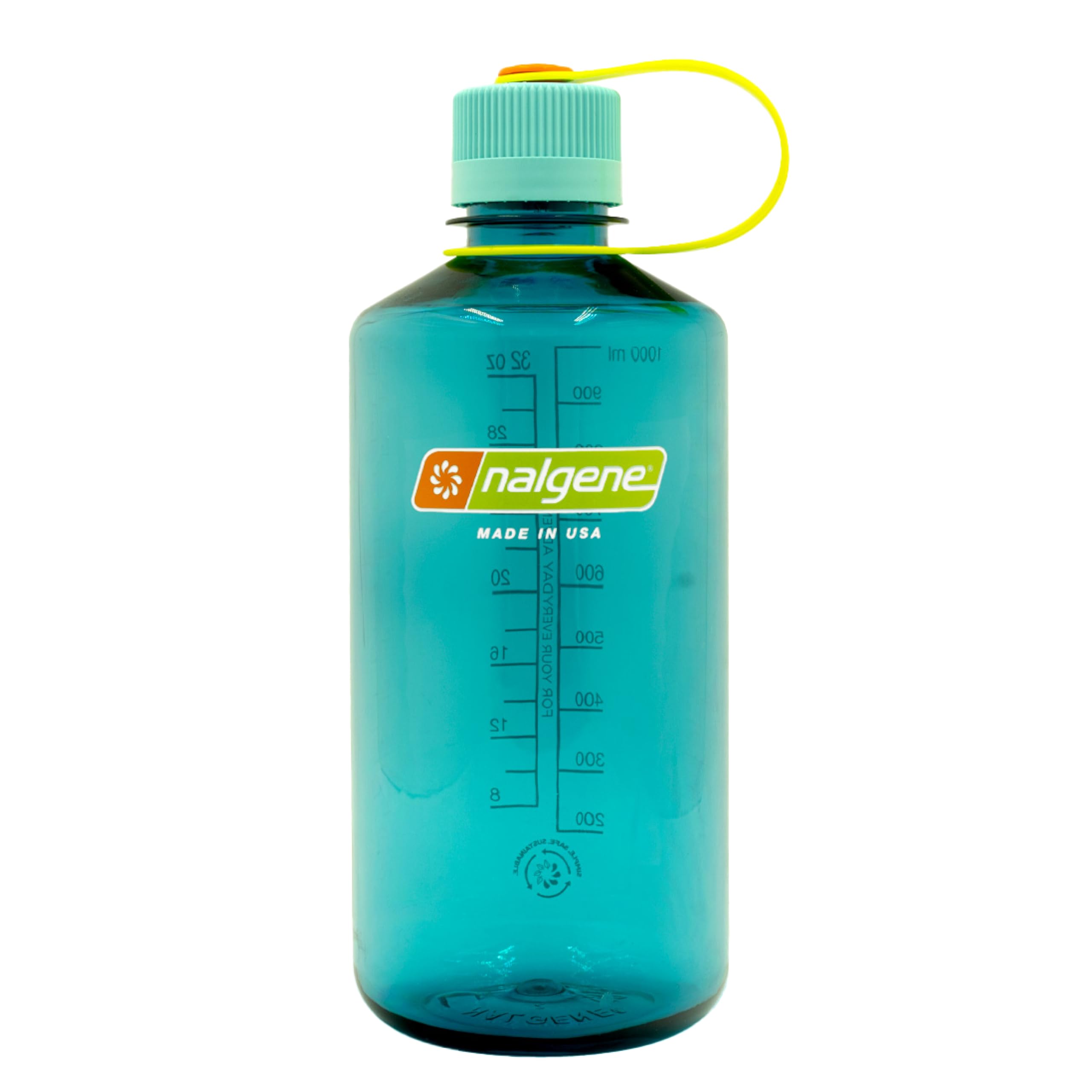 Nalgene Sustain Tritan BPA-Free Water Bottle Made with Material Derived from 50% Plastic Waste, 32 OZ, Narrow Mouth