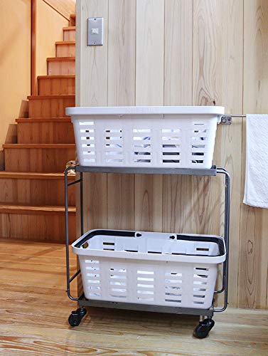 Post General Post General Wagon Iron Wagon with Heavy Duty Basket Long White Iron Wagon Basket Free